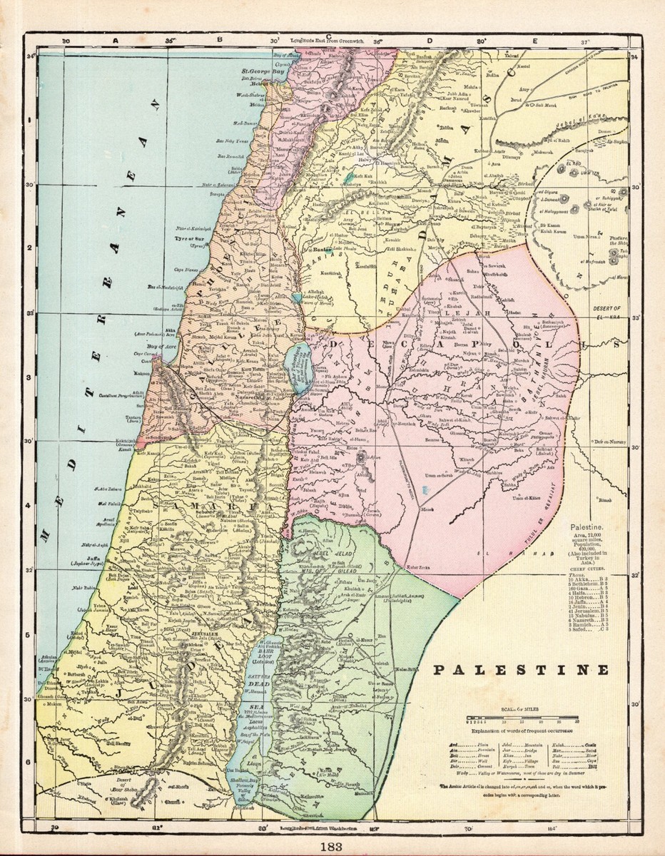 Palestine Map 1900 Fact Sheet: Israel And Palestine Conflict (Updated