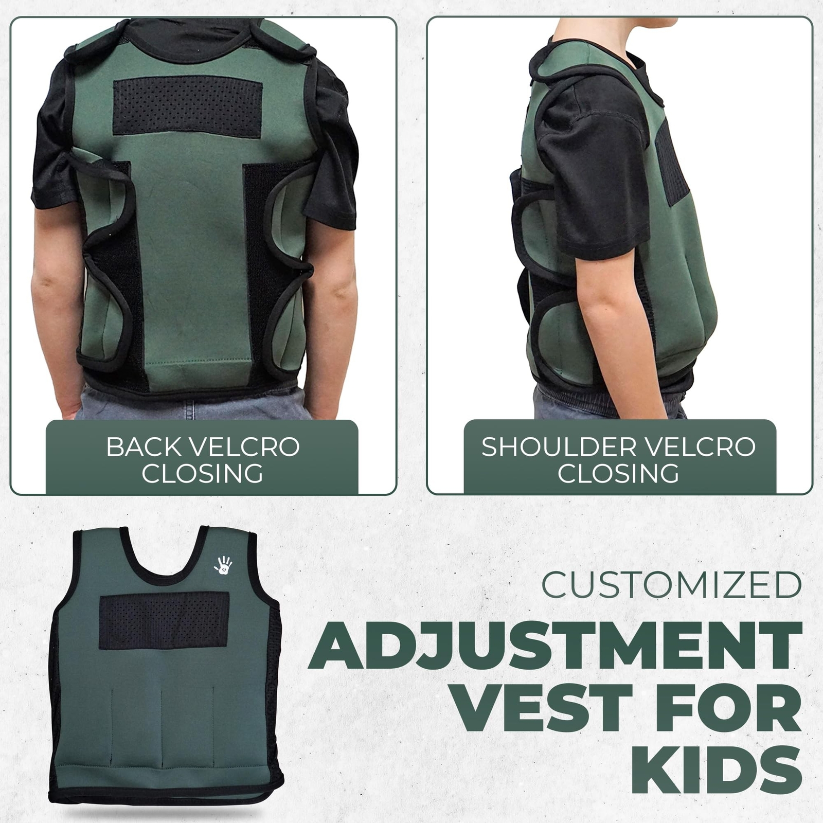 Weighted Vest For Kids - Adjustable Compression Vest With Six Removable ...