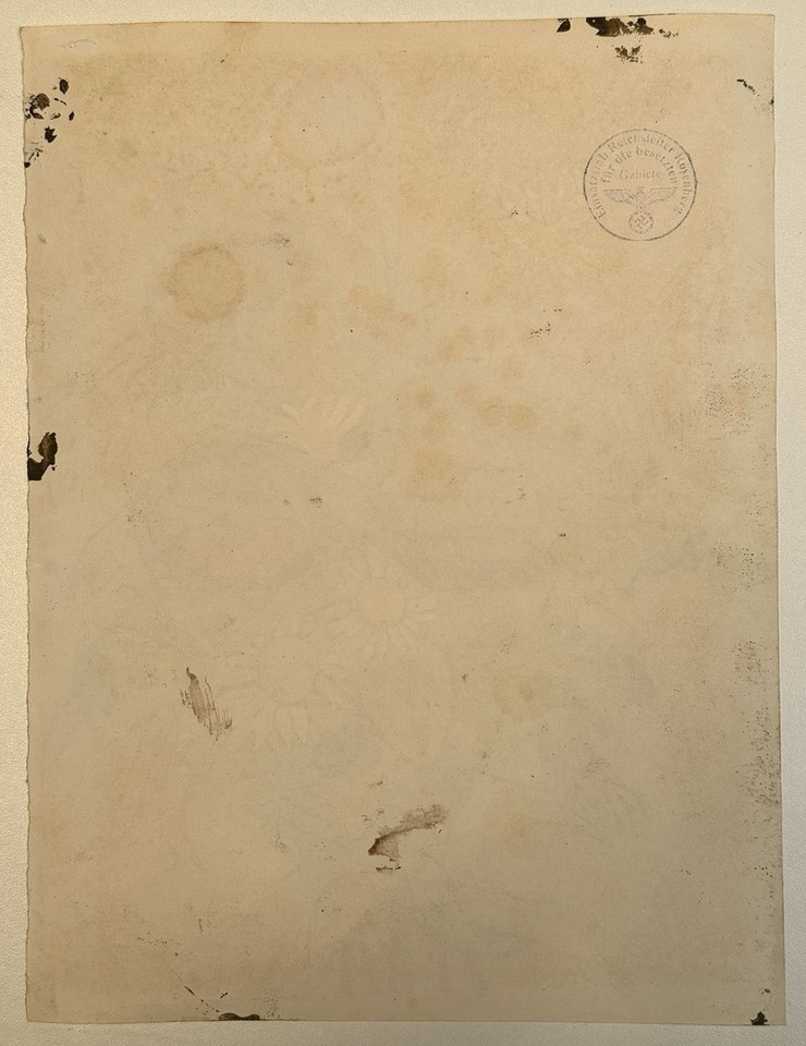 Adolf Hitler (Handmade) Drawing On old Paper Signed & Stamped, Vtg Art ...