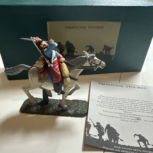 Frontline Figures Toy Soldier Riding White Horse Pack Sword Red Blue 42 ...