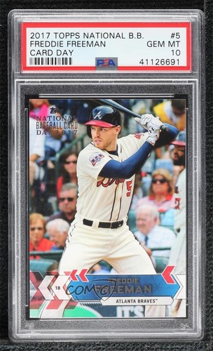 2017 National Baseball Card Day Hobby Store Promos Freddie Freeman PSA ...