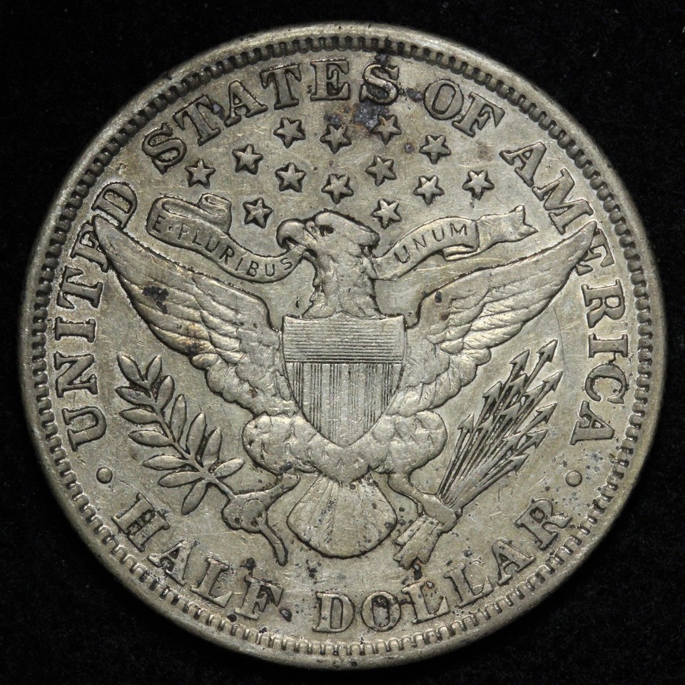 1899 Barber Silver Half Dollar XF E377 WRFQ | eBay