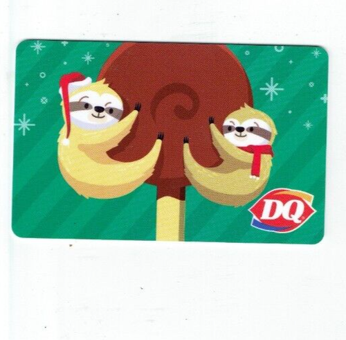 Dairy Queen Gift Card - Sloths -Christmas -Collectible- DQ - NO Value ...