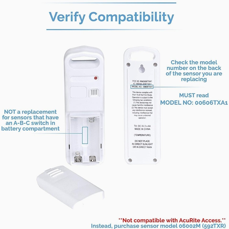 AcuRite model 00606TXA1 replacement outdoor temperature sensor | eBay