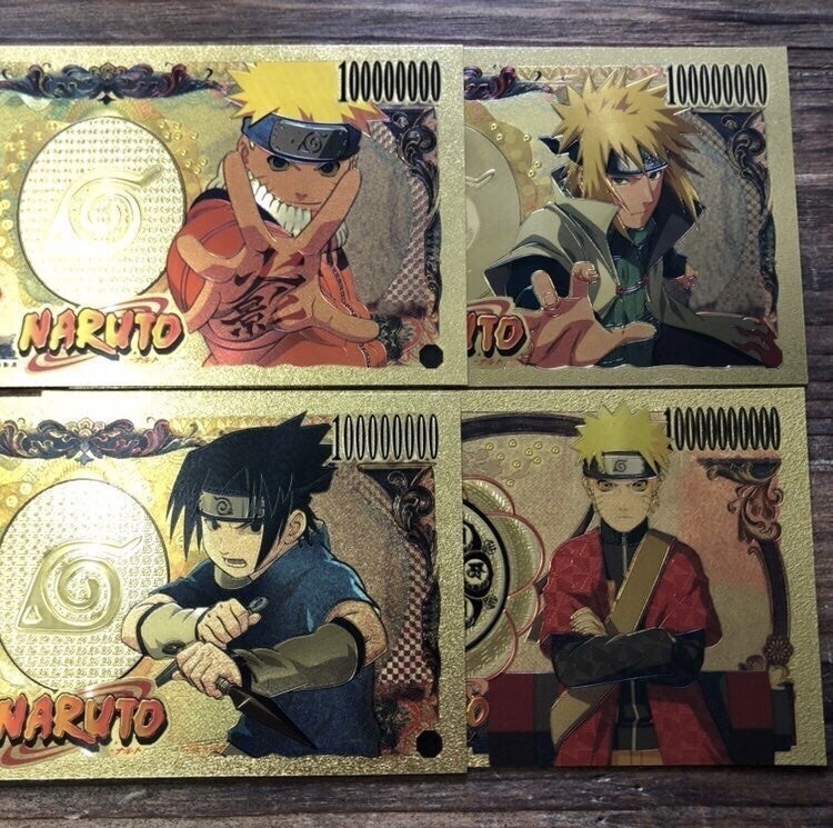 24k Gold Foil Plated Naruto Banknote Set | eBay