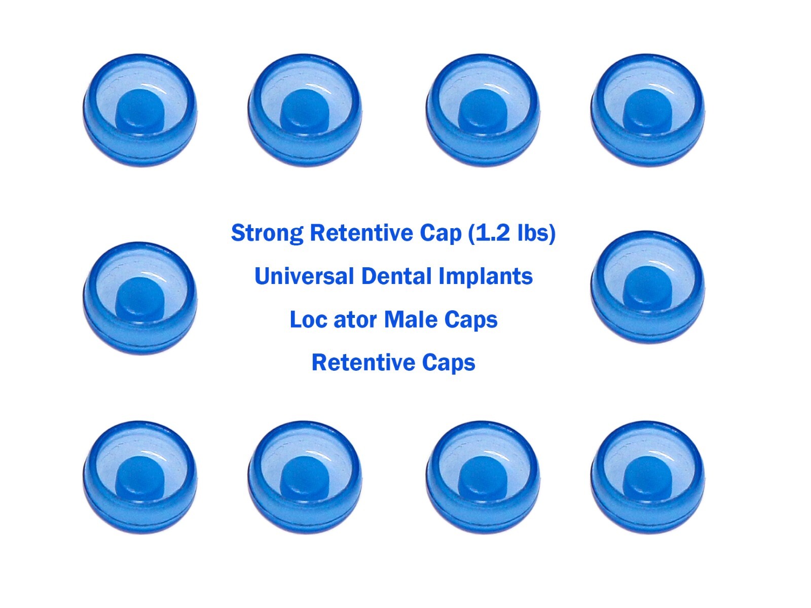 10pcs Dental Overdenture Retention Caps 1.2 lbs Lock Locator Abutment ...