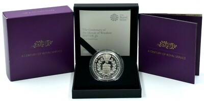 .925 Silver The Centenary of the House of Windsor 2017 UK £5 Coin BOX ...