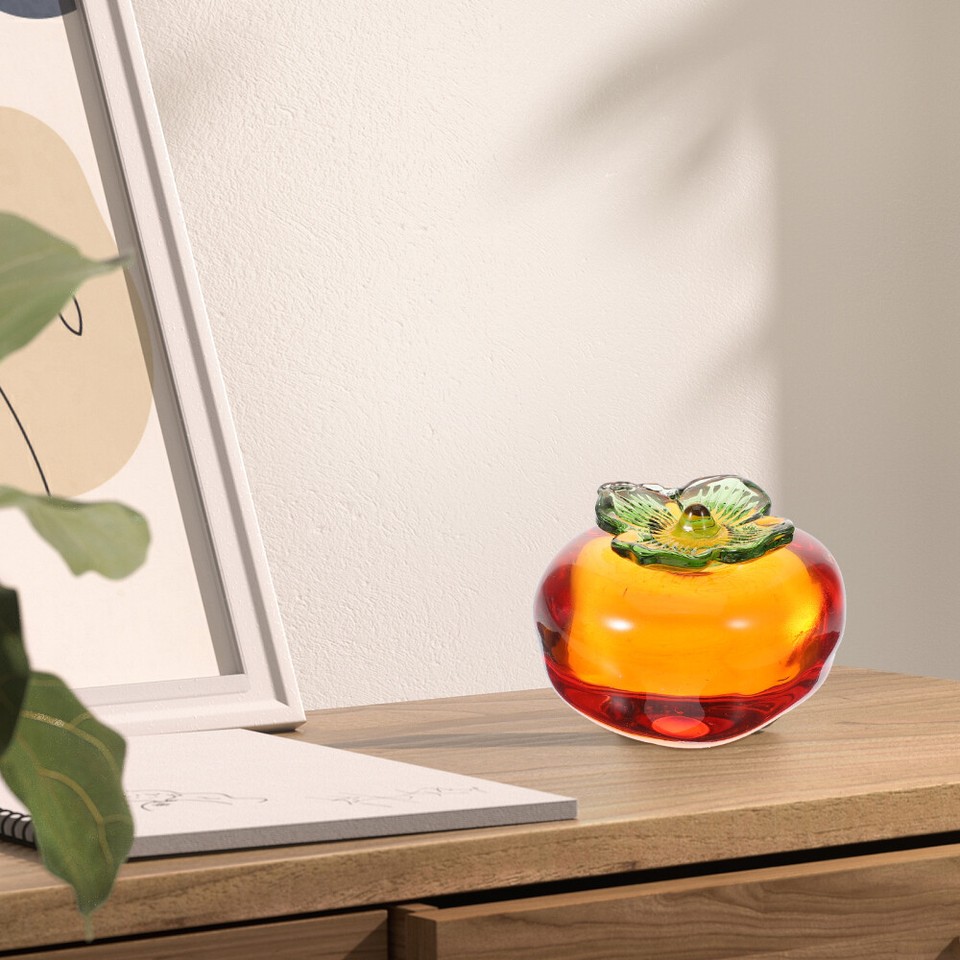 Glass Persimmon Model Decorative Persimmon Decor Cabinet Vivid ...
