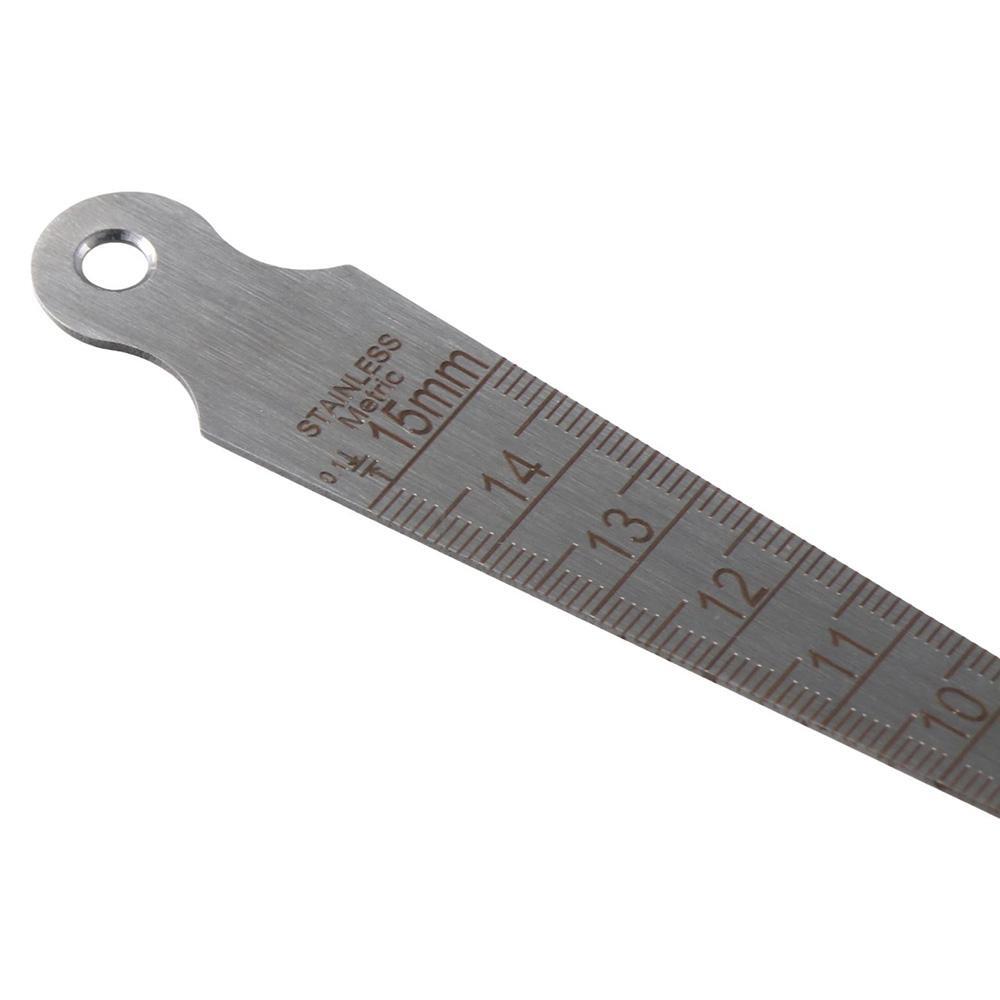 1-15mm Feeler Gauge Metric and Imperial Depth Ruler Tapering ...