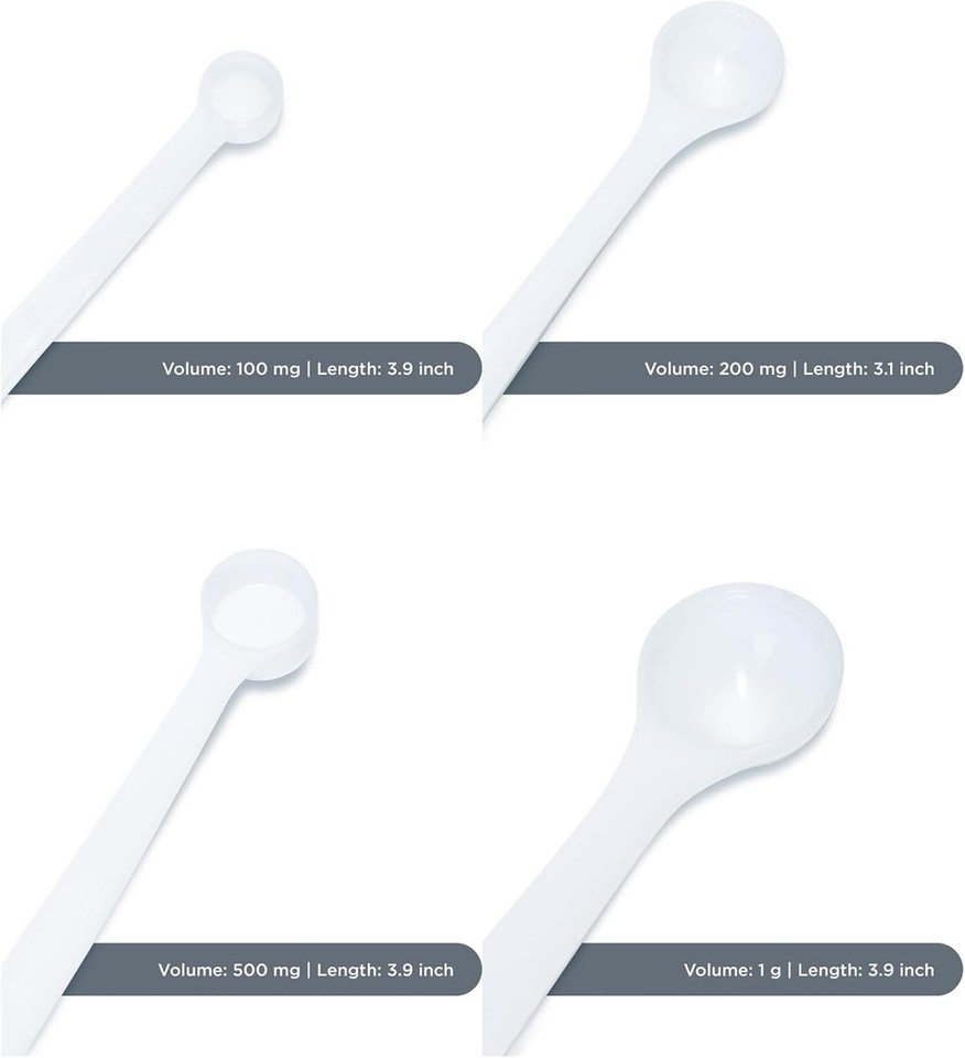 Dosing Spoon Milligram Measuring Spoons Set 3/7 Exact Dosing from 6 Mg ...