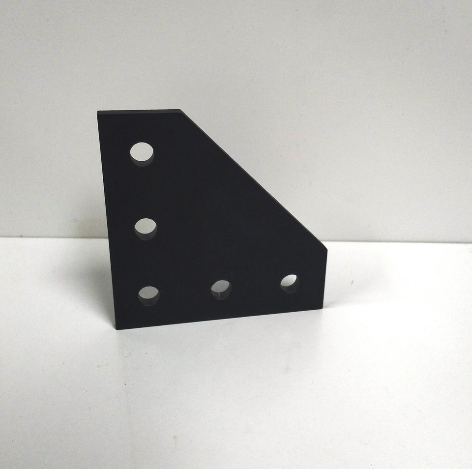 8020 Inc EQUIVALENT Aluminum 5 Hole - 90° Flat Plate 10 Series #4151 ...