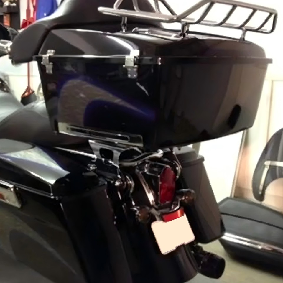 King Pack Trunk & Backrest For Harley Davidson Touring Street Road ...