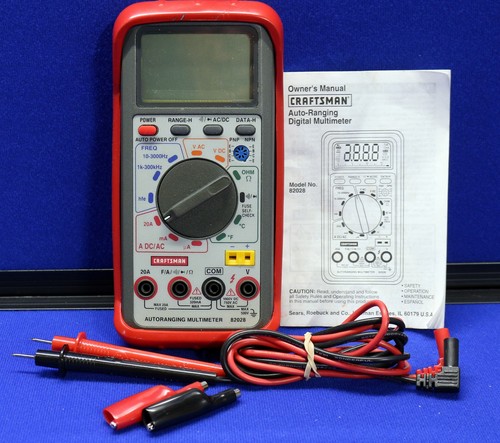 CRAFTSMAN Digital Auto-Ranging Multimeter VOLTMETER AC DC Tester 82028 ...