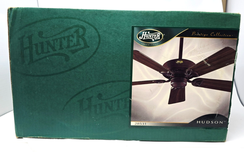 Hunter 28531 Hudson 42-Inch 5 Blade Ceiling Fan Bronze & Walnut Oak ...