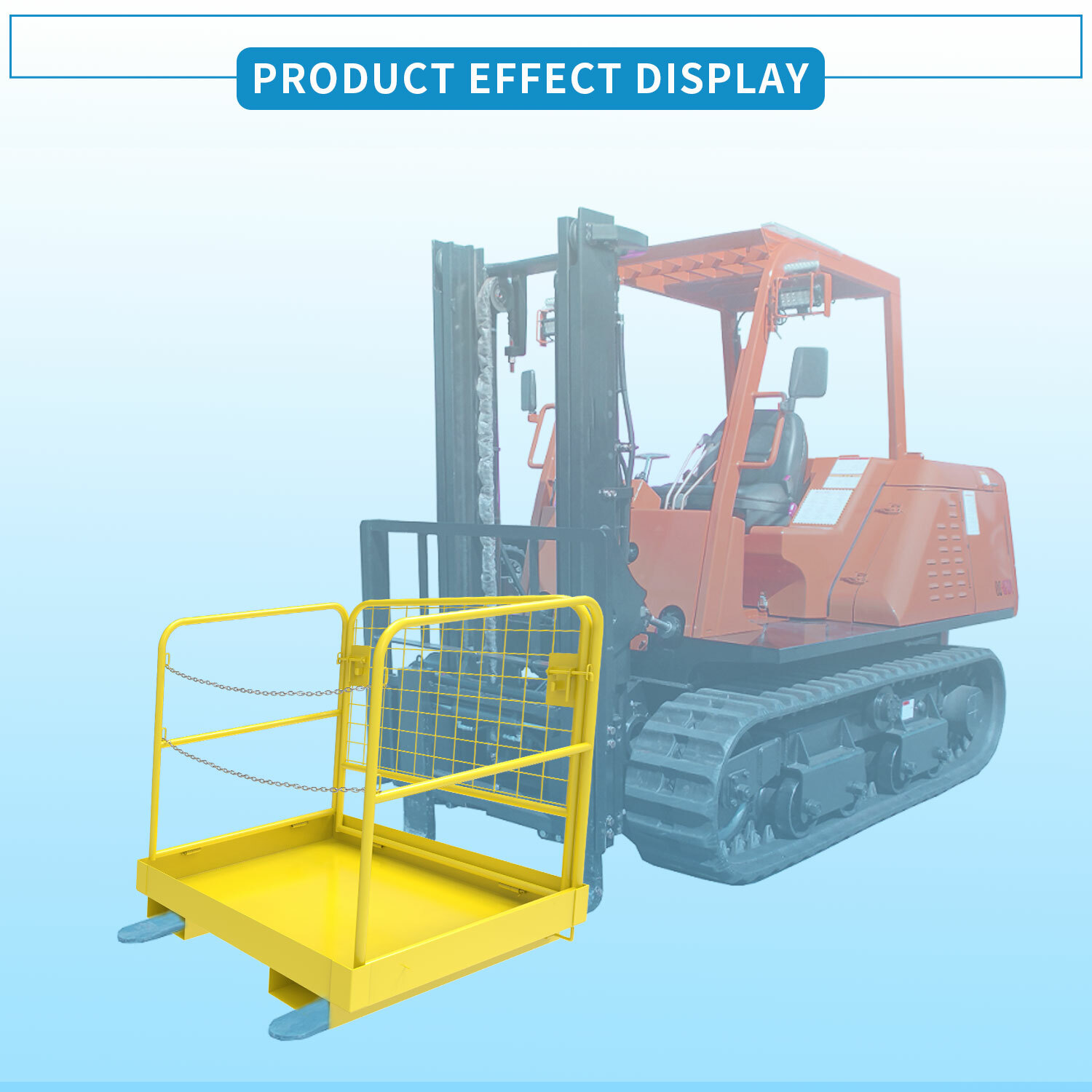 36"x36" Forklift Safety Cage Work Platform Collapsible Aerial Basket ...