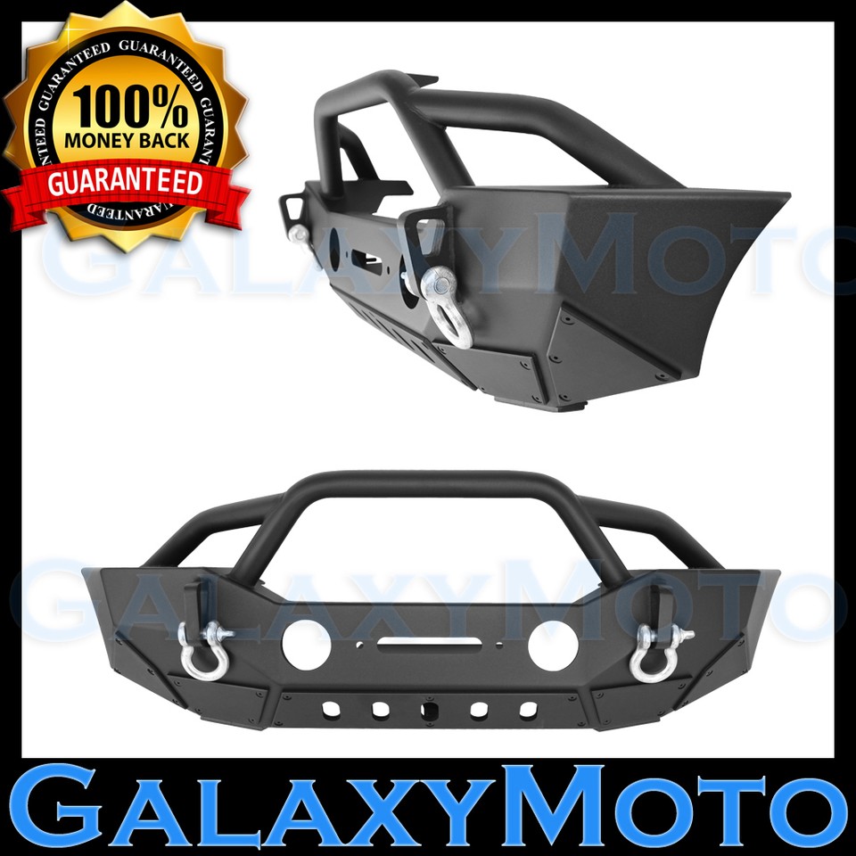 Rock Crawler Front Bumper+Winch Plate Mount+D-Ring for 07-18 Jeep ...