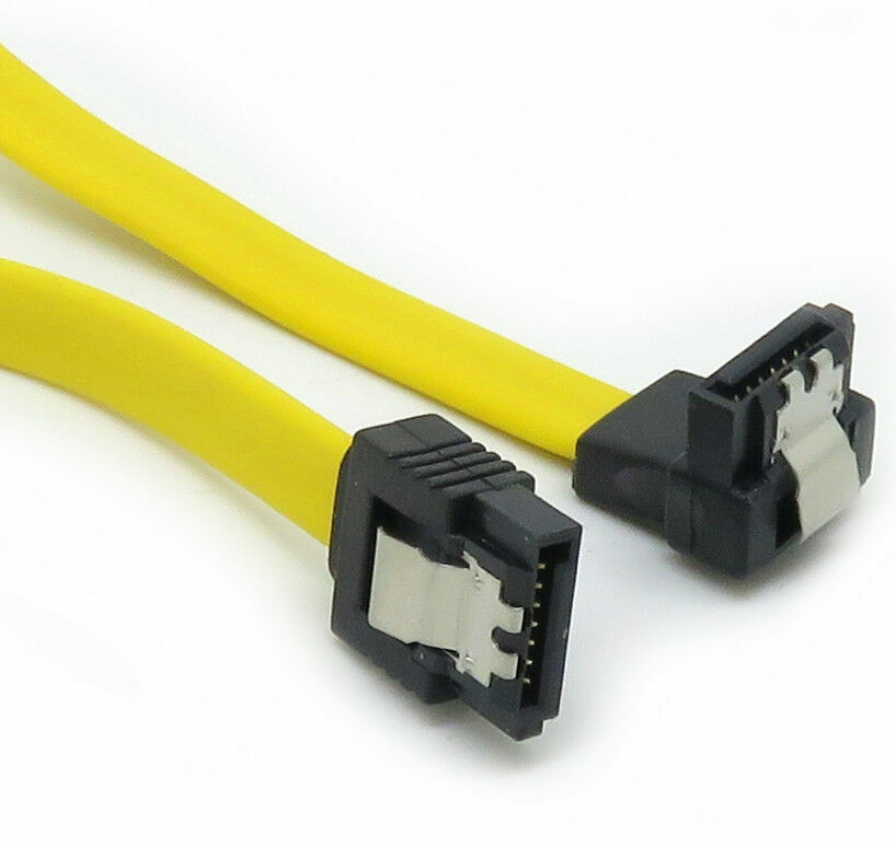 SATA Cable Serial HDD Lead Locking Clips RA-RA 50cm / 0.5m Right Angle ...