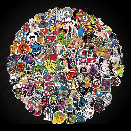 200 Skateboard Stickers bomb Vinyl Laptop Luggage Decals Dope Home ...