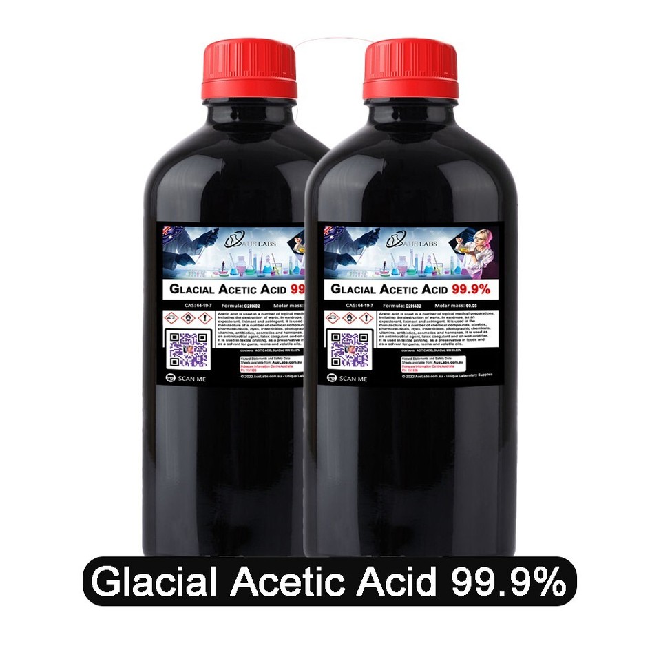 Glacial Acetic Acid 99.9% (ethanoic acid, AcOH) PURE PREMIUM PRODUCT ...