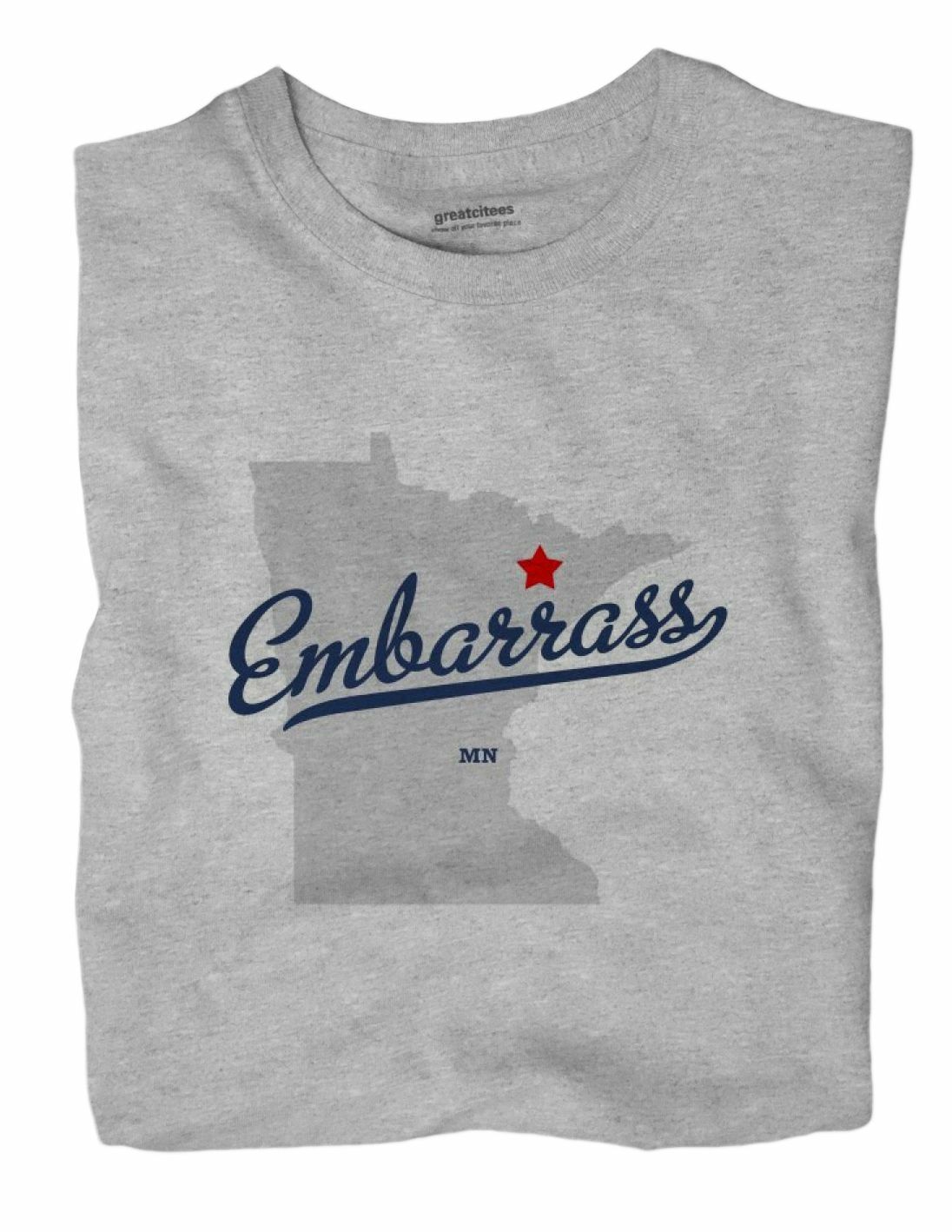 Embarrass Minnesota MN Minn T-Shirt MAP | eBay