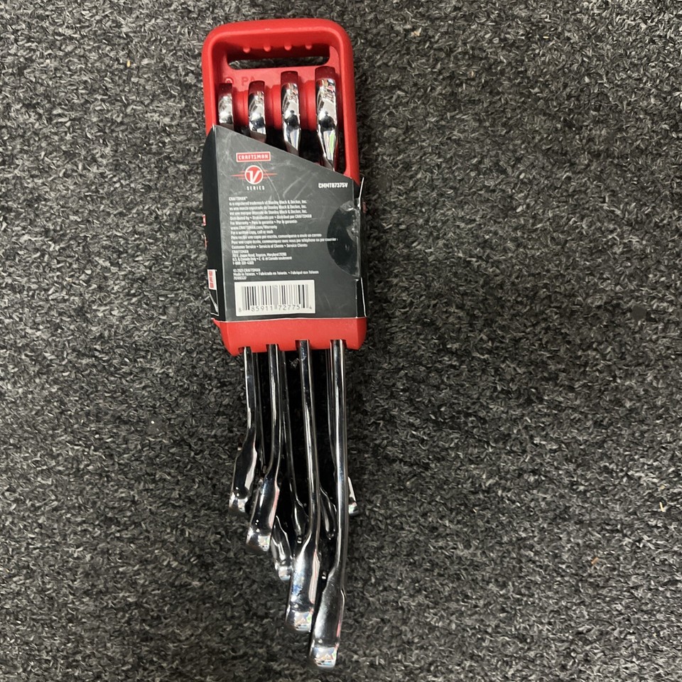 CRAFTSMAN V-SERIES Reversible Ratcheting Combination Wrench 8 PC Set ...