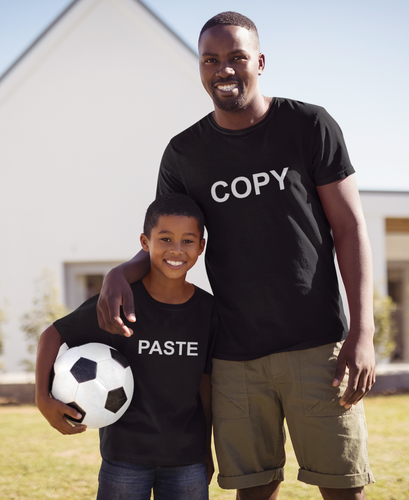 Copy Paste Shirts Father & Son Daughter Matching SET Gifts Fathers Day ...
