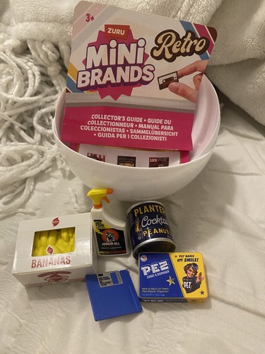 Mini Brands Retro - Super Cute - Lot Of 5 - Bananas, Floppy Disk, Pez ...