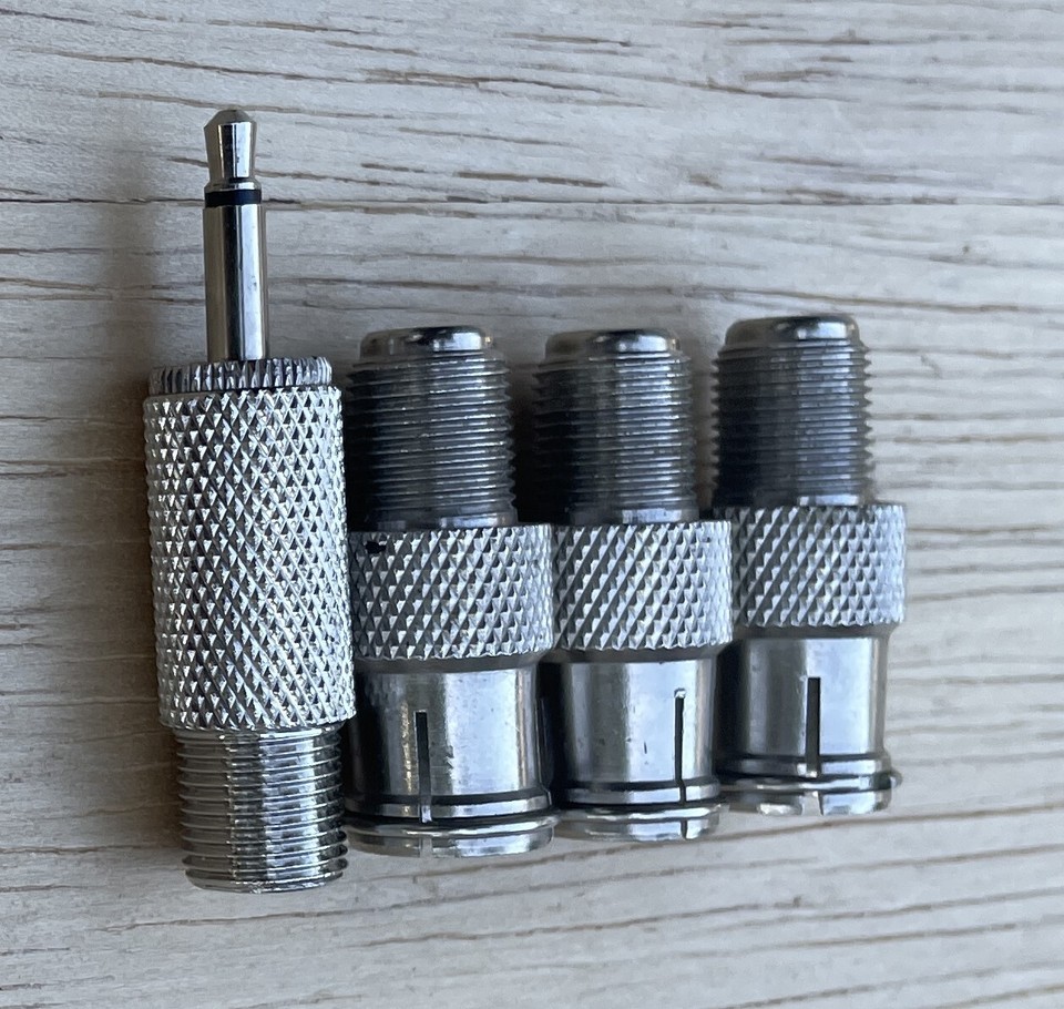 ADAPTER MALE-FEMALE Coax Cable 4 PCS F-type Quick Push-On RG59 RG6 ...