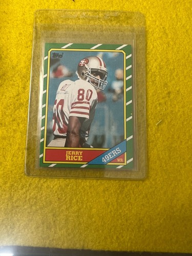JERRY RICE SAN FRANCISCO 49ERS , 1986 TOPPS NFL FOOTBALL ROOKIE CARD ...