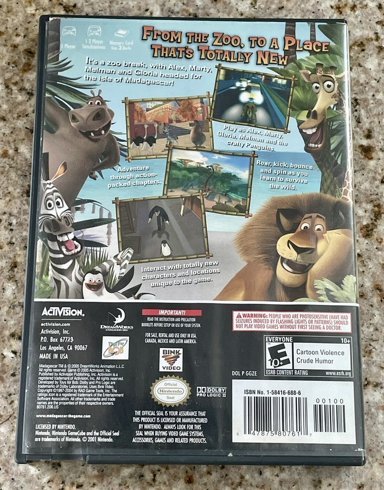 Madagascar - Nintendo GameCube, 2005 - Nintendo GameCube - Complete ...