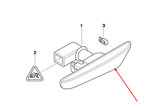 NEW BMW X6 E71 FRONT LEFT ADDITIONAL TURN SIGNAL 63137171007 7171007 ...