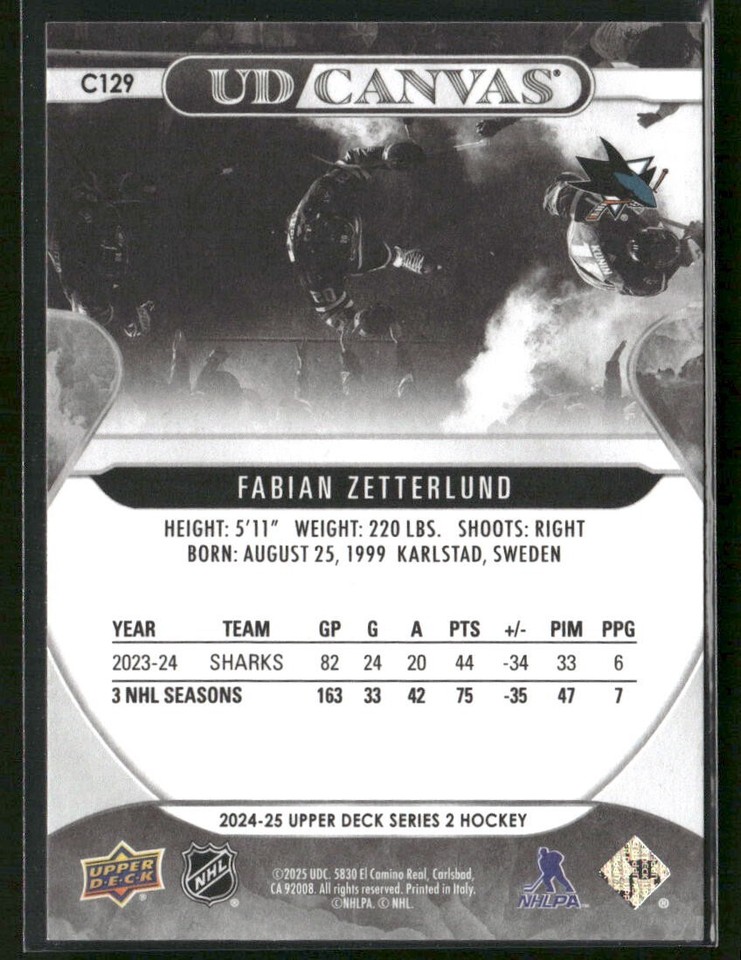 2024-25 UPPER DECK SERIES 2 HOCKEY UD CANVAS YOUNG GUNS AND SPs-PICK ...