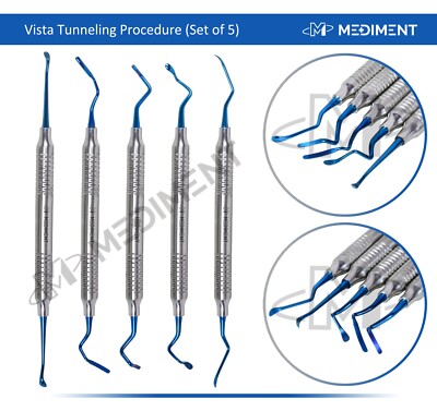 VISTA TUNNELING PROCEDURE TITANIUM IMPLANT DENTAL INSTRUMENTS *SET OF 5 ...