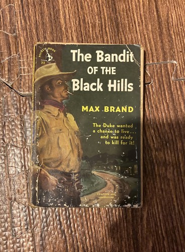BANDIT OF THE BLACK HILLS Max Brand POCKET BOOK 717 (1950,1st) Western ...