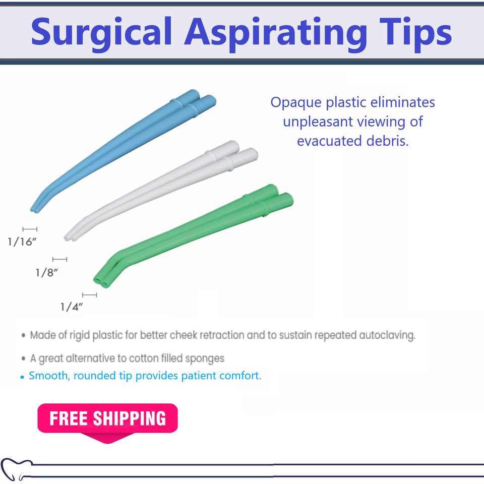 Dental Surgical Aspirator Tips Dental Aspirating Suction Tip (Pick Size ...