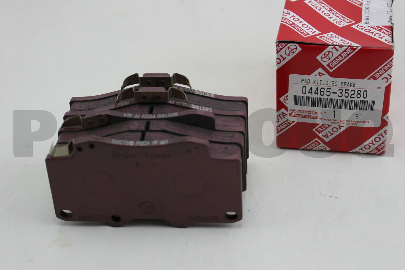 0446535280 Genuine Toyota PAD KIT, DISC BRAKE, FRONT 04465-35280 | eBay