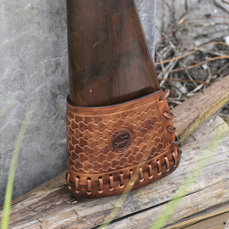 TOURBON Leather Shooting Rifle Recoil Pad Gun Butt Protector Shotgun ...