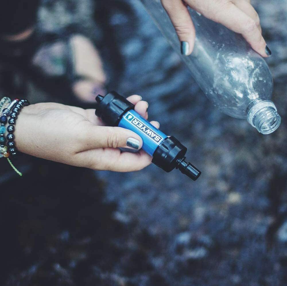 SAWYER Water Filtration System Can Attach To Bottles Inline 0.1 MICRON ...