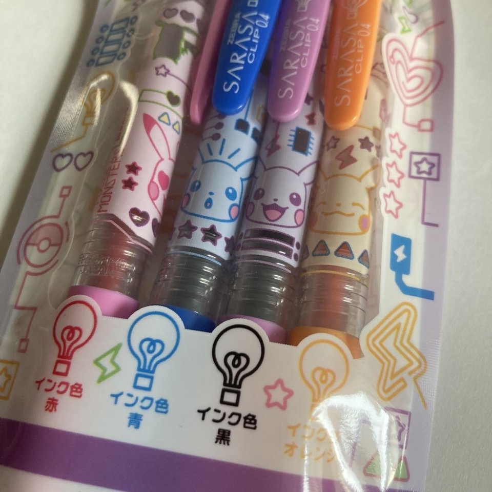 ZEBRA SARASA Pokemon 4-color ballpoint pen | eBay