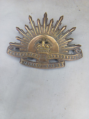 WW1 WW2 Original AIF Army Australian Commonwealth RISING SUN Slouch Hat ...