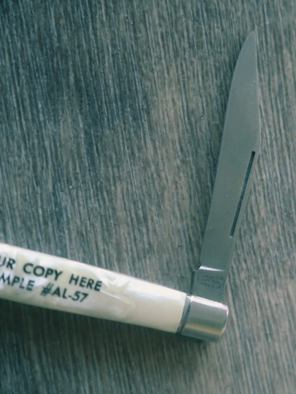 VTG IMPERI AL advertising salesman sample knife USA POCKET MOTHER PEARL ...