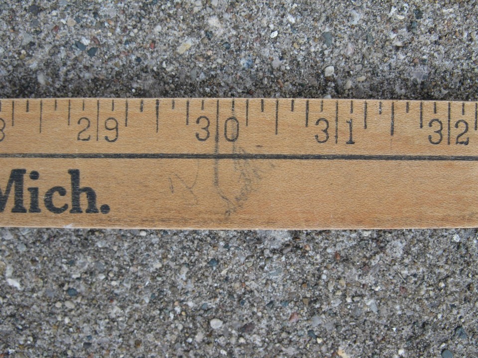 Antique JOHN DEERE Farm Equip Yard Stick 3 Digit Phone Number Crump ...