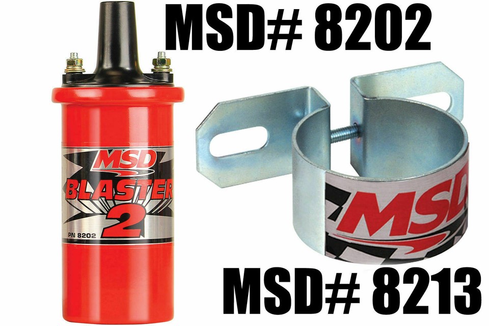MSD 6AL Ignition Digital Box 6425 Blaster 2 Coil 8202 Bracket 8213 & 2 ...
