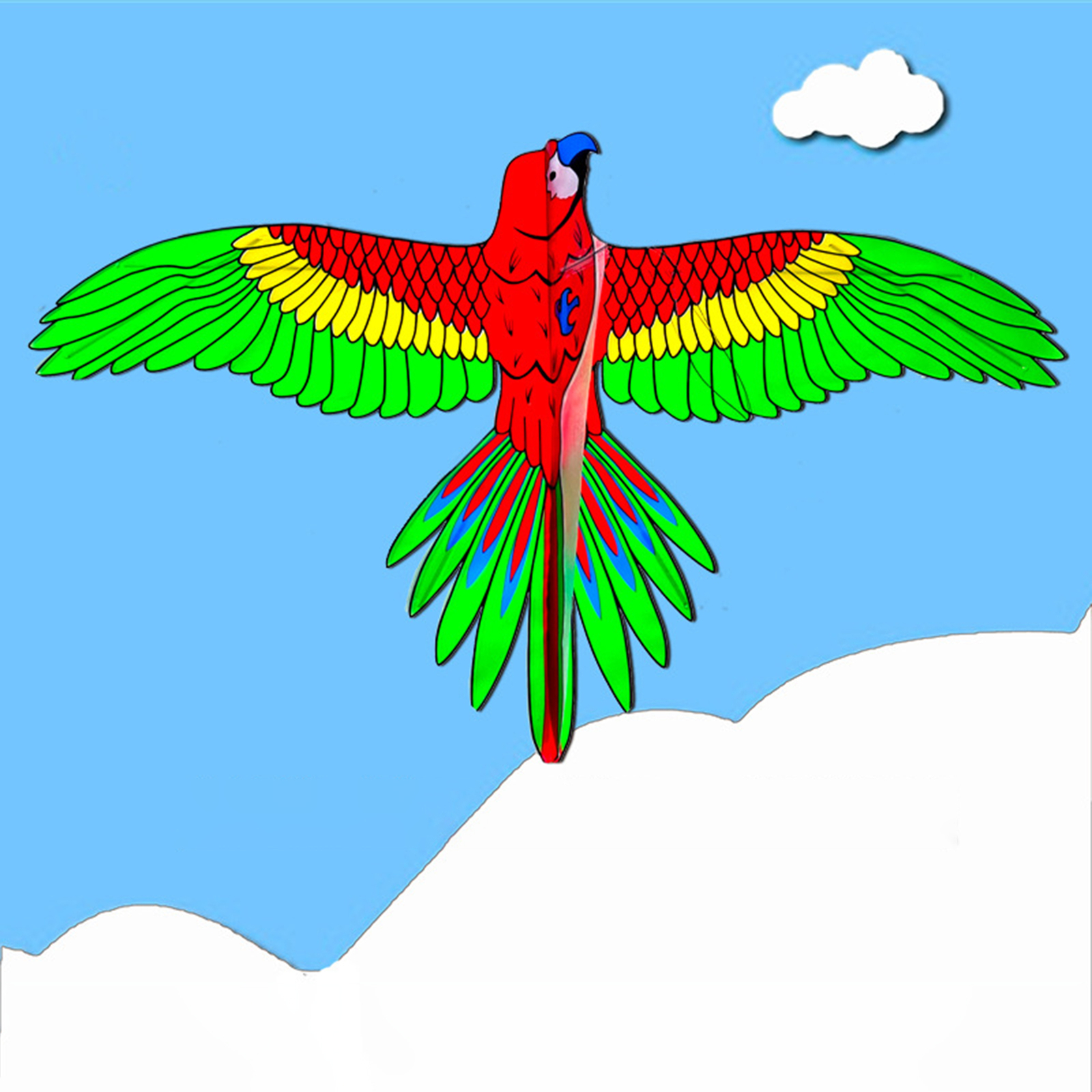 Kite Toy Diverse Styles Improve Limbs Coordination Cartoon Parrot ...