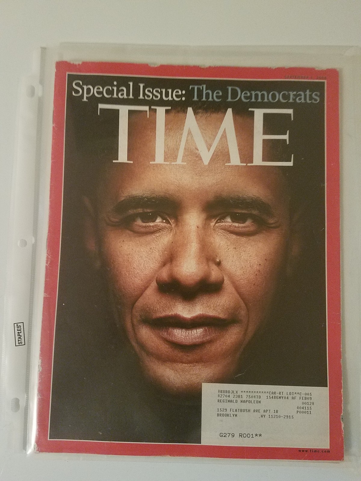 Barack Obama; Time Magazine - Sept 1,2008 - THE DEMOCRATS | eBay