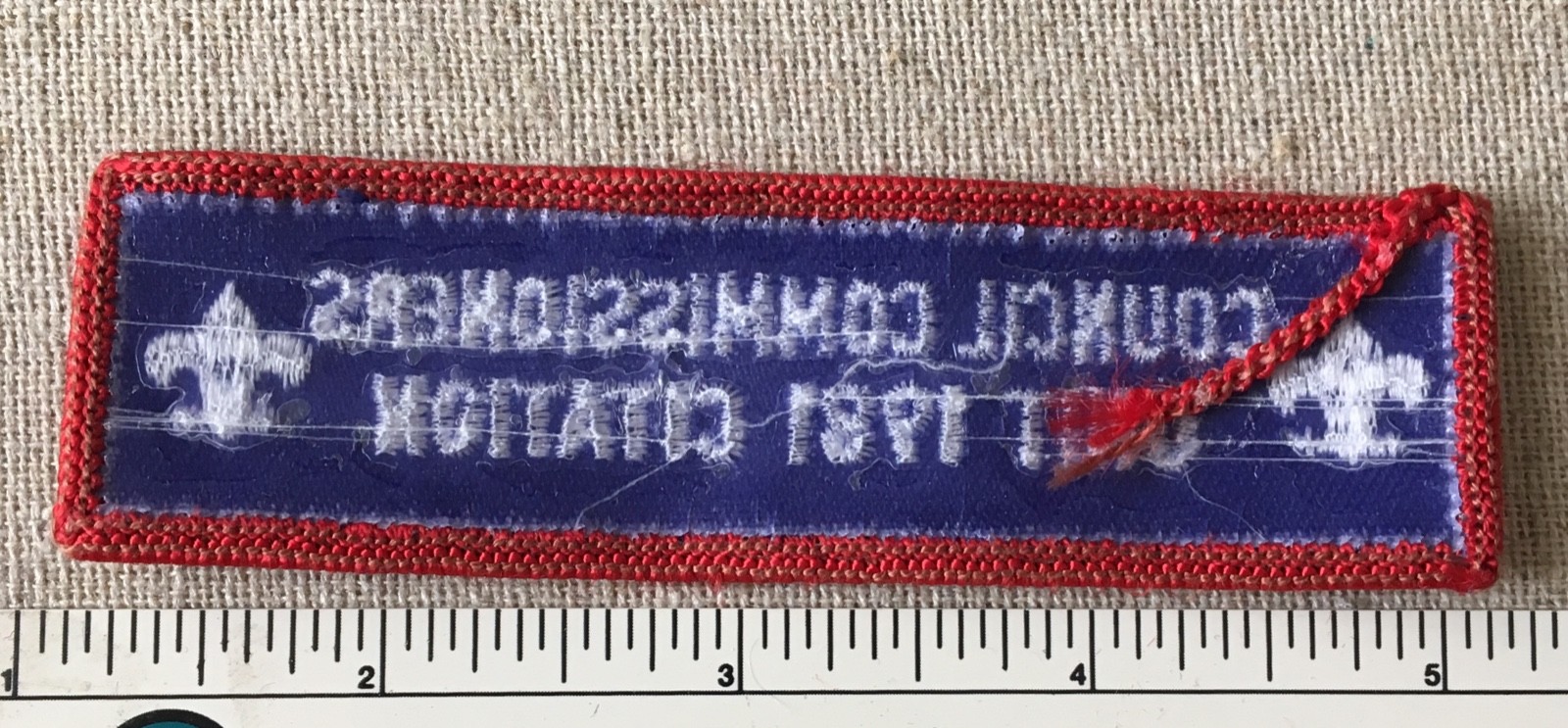 1981 COUNCIL COMMISSIONERS Boy Scout Unit Citation Strip PATCH BSA ...