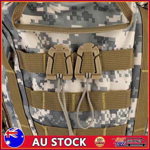 5pcs Backpack Carabiner Elastic Rope Webbing Fix Buckle (Sand) | eBay