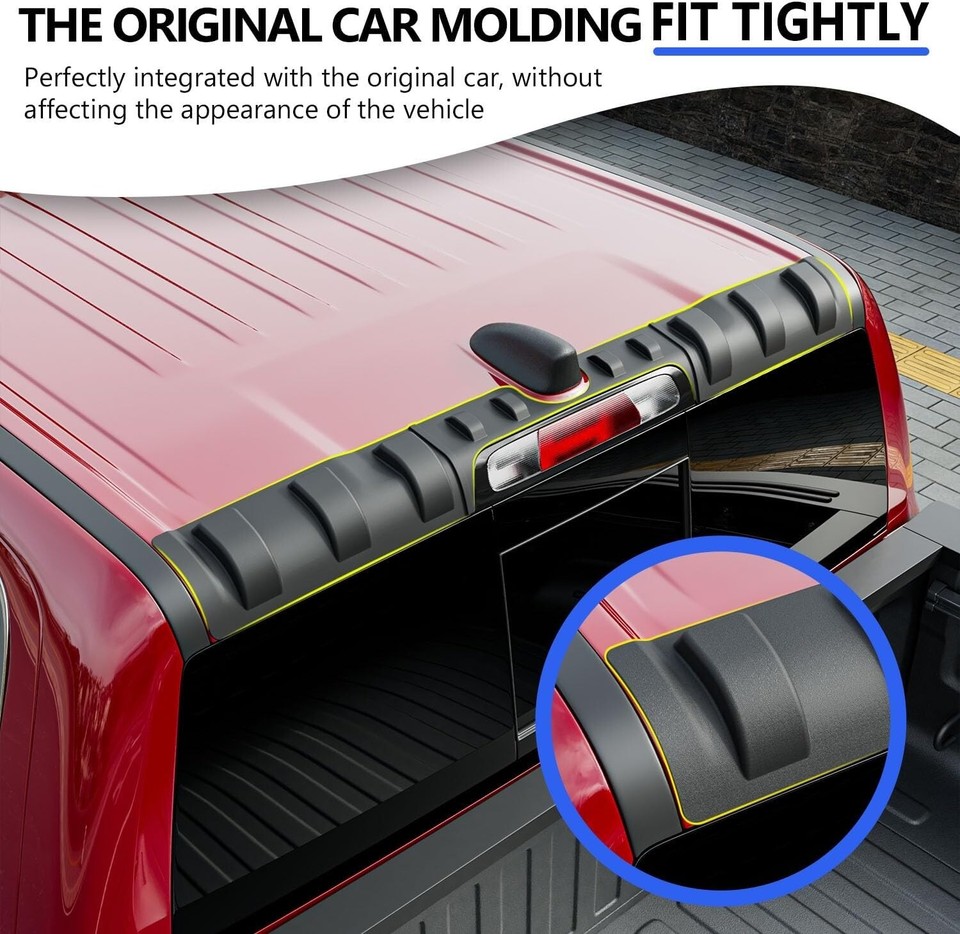 For 2019-2025 Dodge RAM 1500 Rear Roof Protector Roof Spoiler Truck Cab ...
