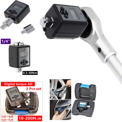 Adjustable Digital High Torque Wrench Adapter Drive Microtorque1/4 3/8 ...