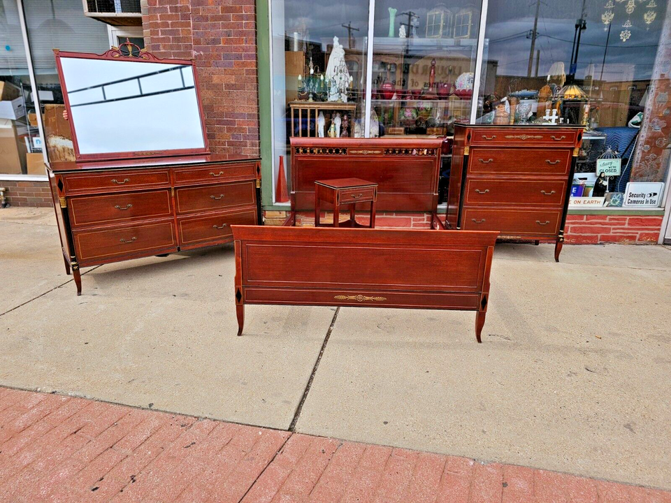 Mahogany Vintage Neoclassical Empire style Bedroom Set by Rway Dresser ...
